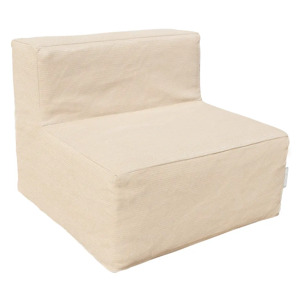 Sun lounger chair - beige raffia fabric - Bedtime – Bedtime.no